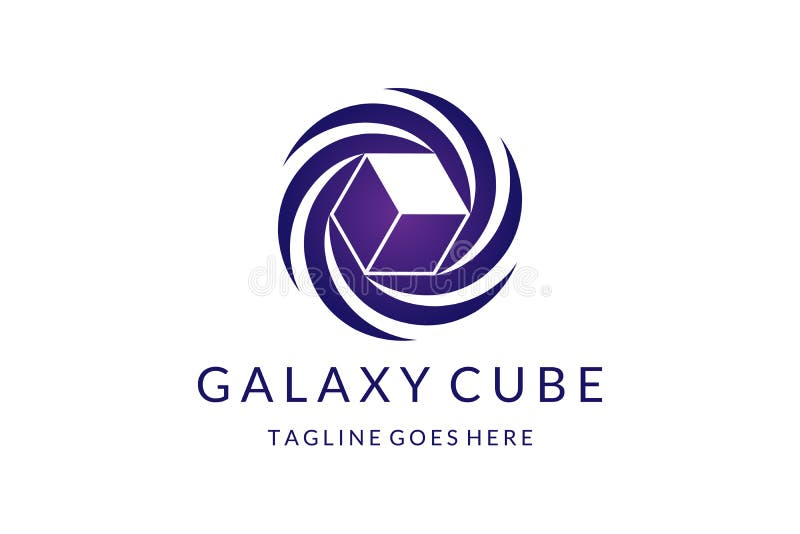 Galaxy Cube Modern Logo Design Stock Vector - Illustration of graphic ...