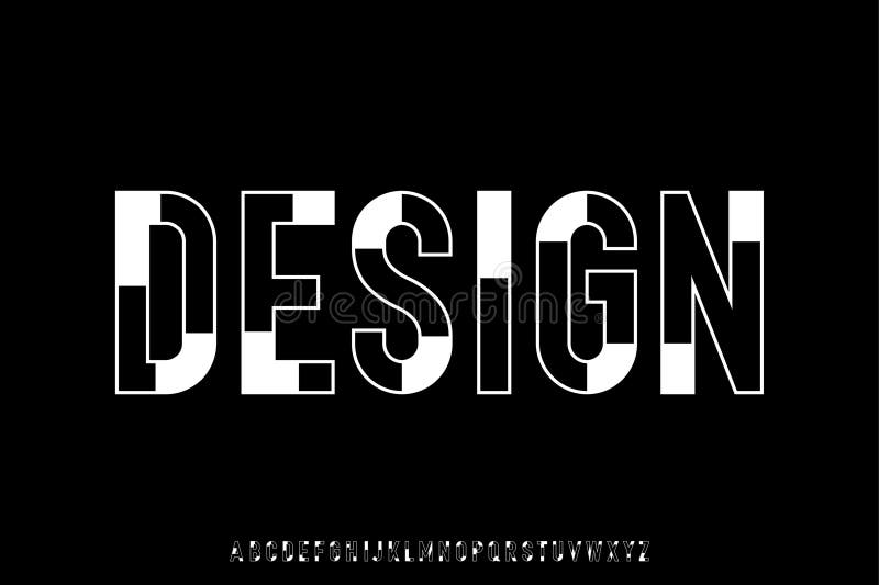 Unique Modern Decorative Alphabet Display Font Vector. Abstract ...