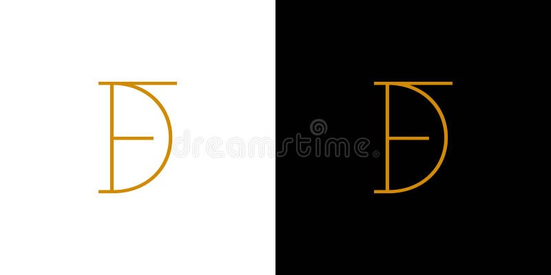 Unique and Modern FD Logo Design Stock Vector - Illustration of company ...