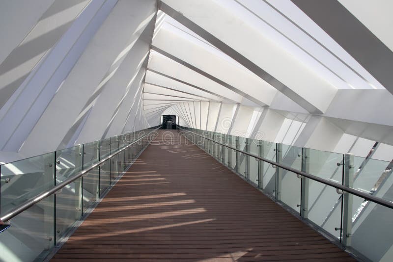 Unique Modern Foot Bridge Structure Editorial Photography - Image of ...
