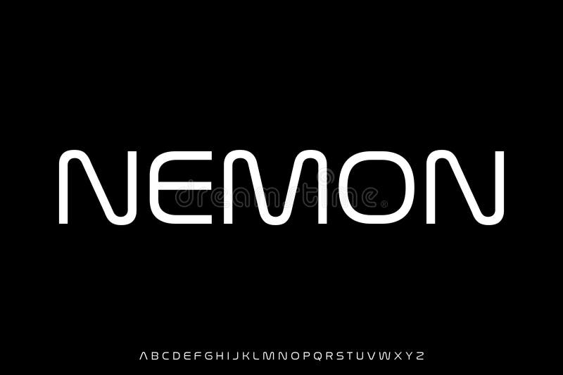 Unique Modern Futuristic Sans Serif Alphabet Display Font Vector ... Unique Modern Futuristic Sans Serif Alphabet Display Font Vector ...