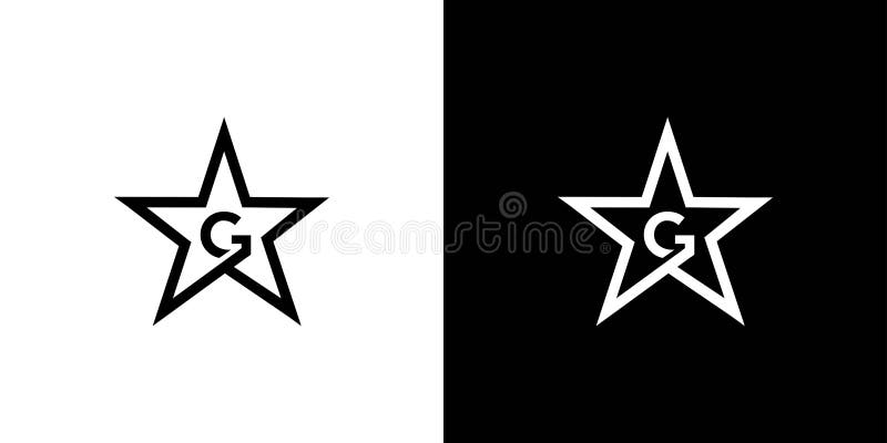 Unique and Modern G Letter Star Logo Design Stock Vector - Illustration ...