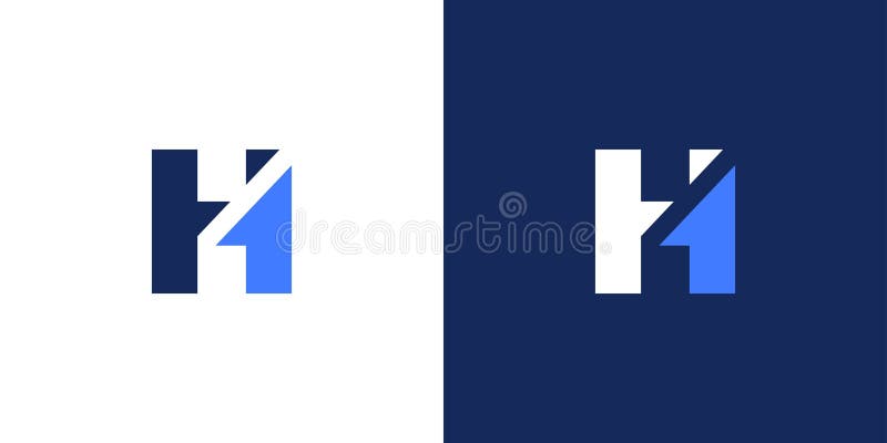 Unique and Modern H1 Initial Logo Design Stock Vector - Illustration of ...