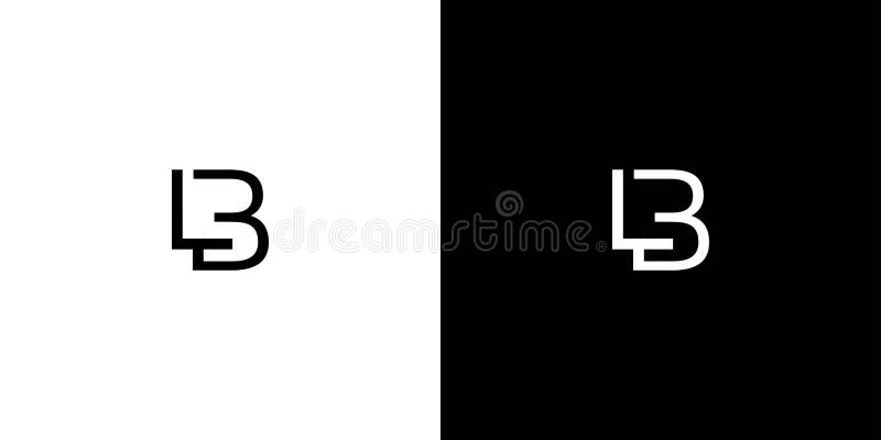 Unique and Modern Letter LB Initials Logo Design Stock Vector ...