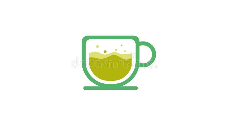 Modern Looping Animation of a Cup of Green Tea, Suitable for Loading ...
