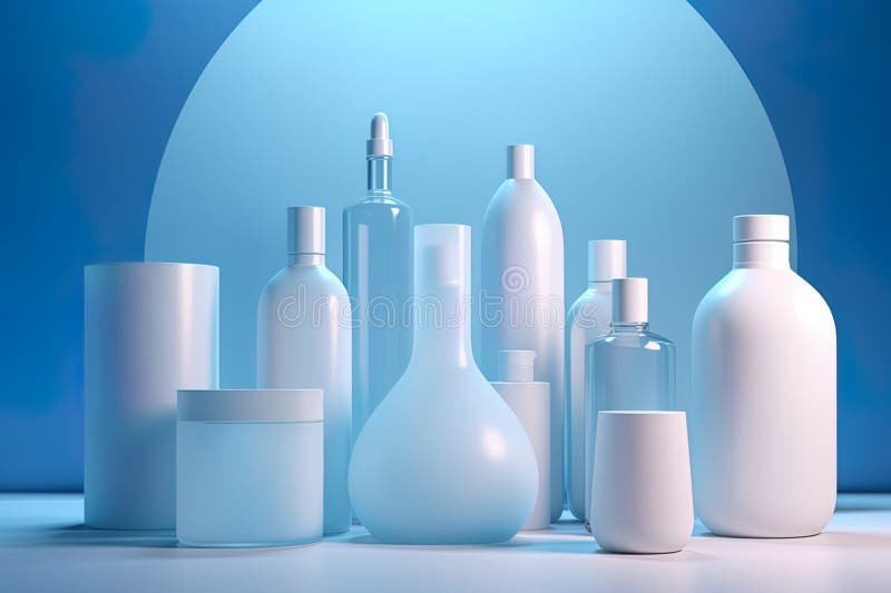 A Unique and Modern Minimalist Product Bottle 3D Rendering Stock ...