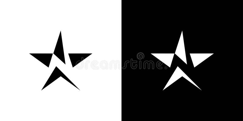 Unique and Modern N Star Logo Design Stock Vector - Illustration of ...