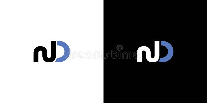 Unique and Modern ND Initials Logo Design Stock Vector - Illustration ...