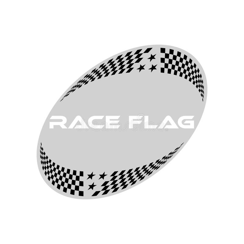 Unique Modern Race Flag Additional Circle Ellipse Background Template ...