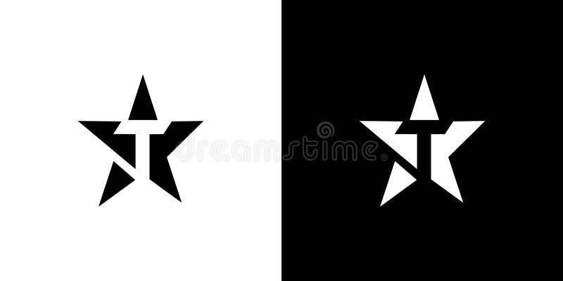 Unique and Modern T Star Logo Design Stock Vector - Illustration of ...