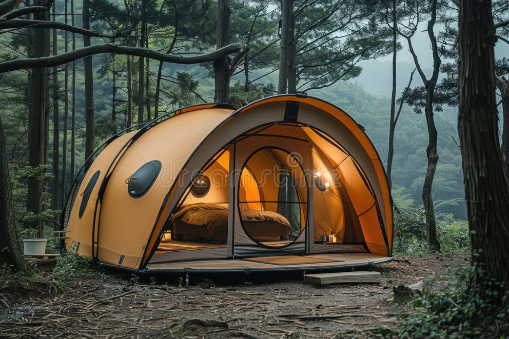Unique Modern Tent in Forest Setting for Glamping Adventures in Nature ...