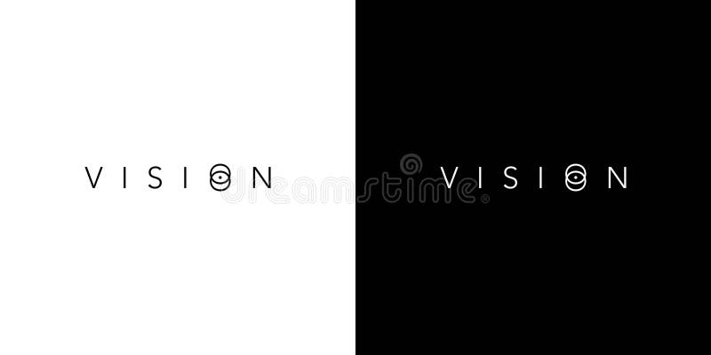 Unique and Modern Vision Logo Design Stock Vector - Illustration of ...