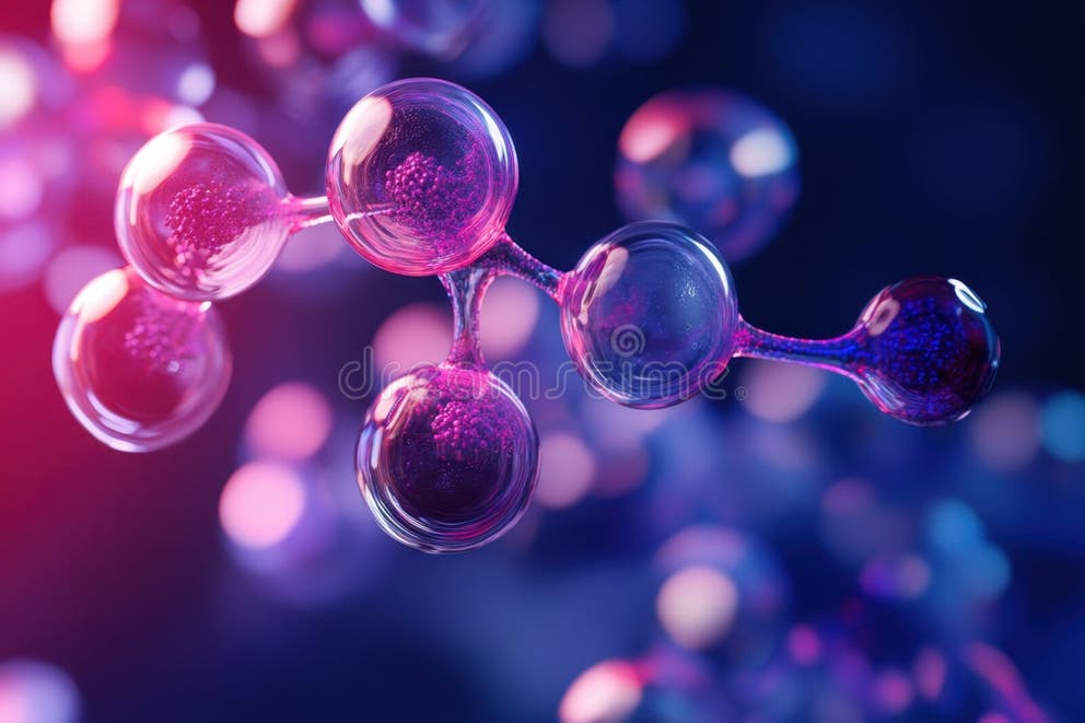 Unique Molecular Structure Illuminated by Vibrant Colors in a ...