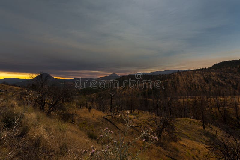 Unique Moment. Mountain Landscape Under Full Solar Eclipse Stock Photo ...