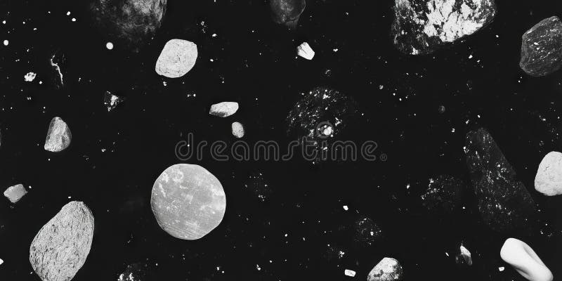 Unique Mottled Grayscale Texture with Scattered Patches Against a Black ...