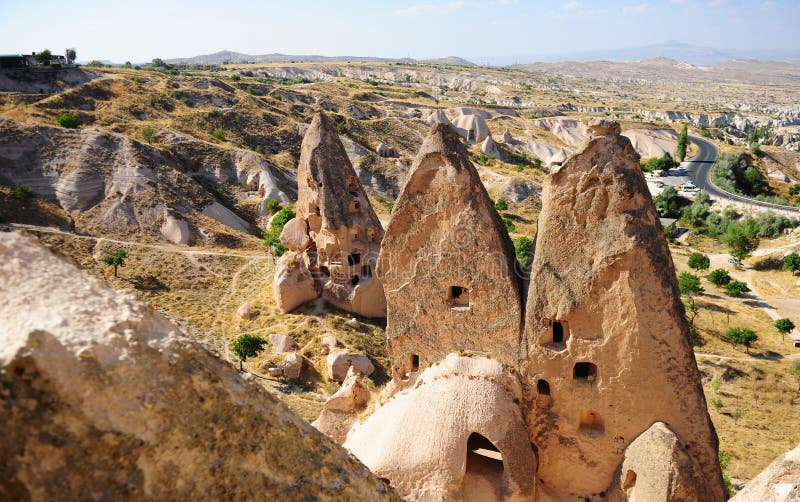 Unique Mountain Rock Formation in Cappadocia Valley Stock Photo - Image ...