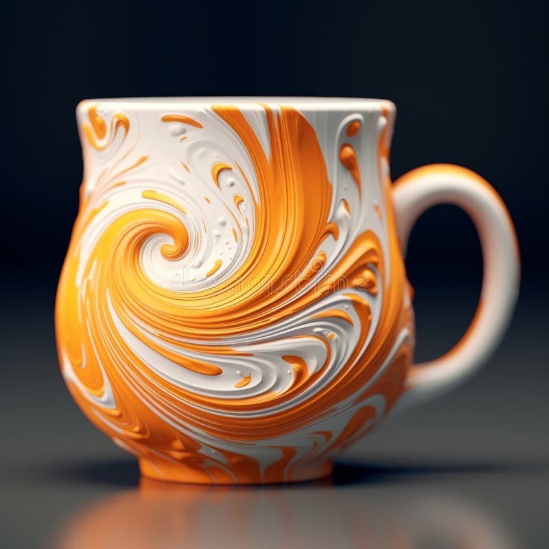 Design a Unique Mug with Super Realistic Details Stock Illustration ...