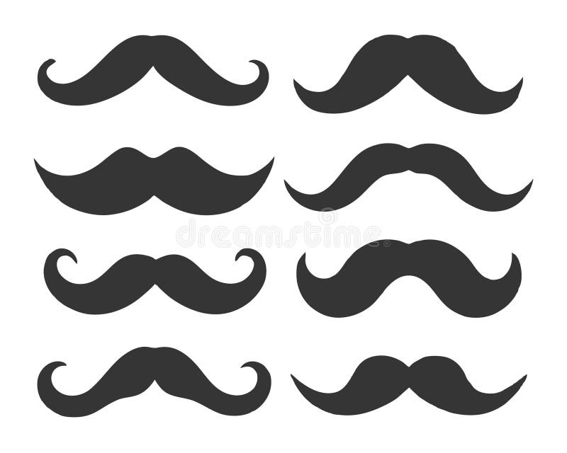 Unique Mustache Vector Set with Classic Styles and Playful Variations ...