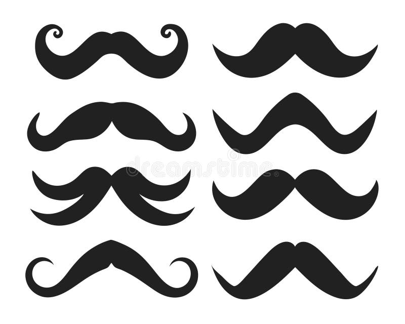 Unique Mustache Vector Set with Classic Styles and Playful Variations ...