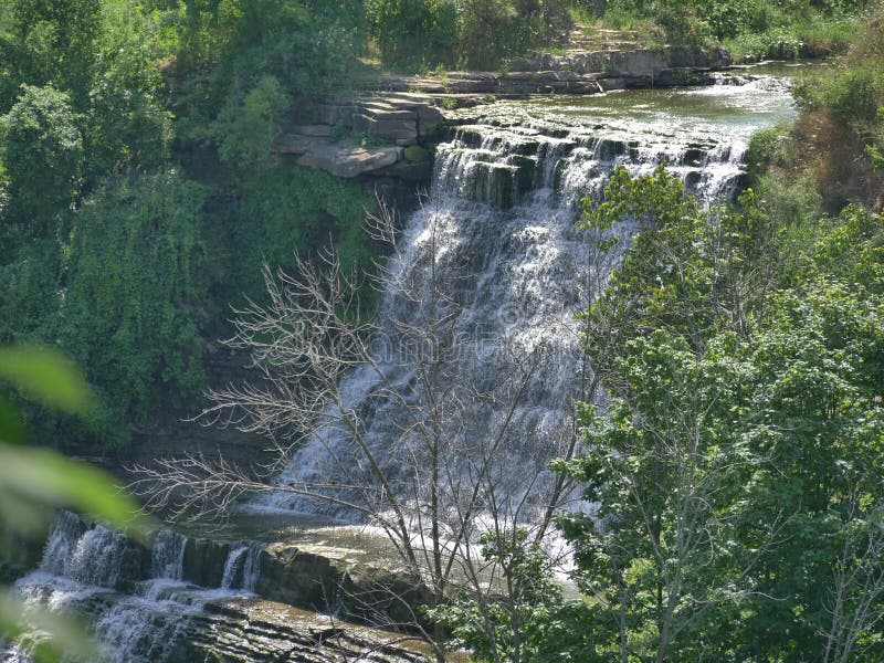 A Unique, Natural Multi-level Waterfall Stock Image - Image of forms ...