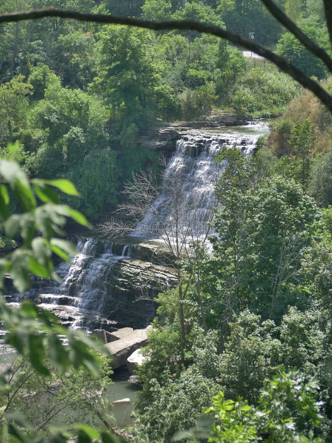 A Unique, Natural Multi-level Waterfall Stock Photo - Image of ontario ...