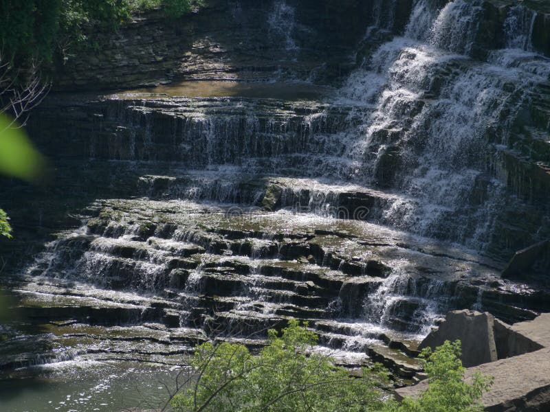 A Unique, Natural Multi-level Waterfall Stock Image - Image of ...