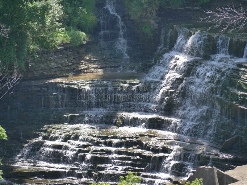 A Unique, Natural Multi-level Waterfall Stock Image - Image of natural ...
