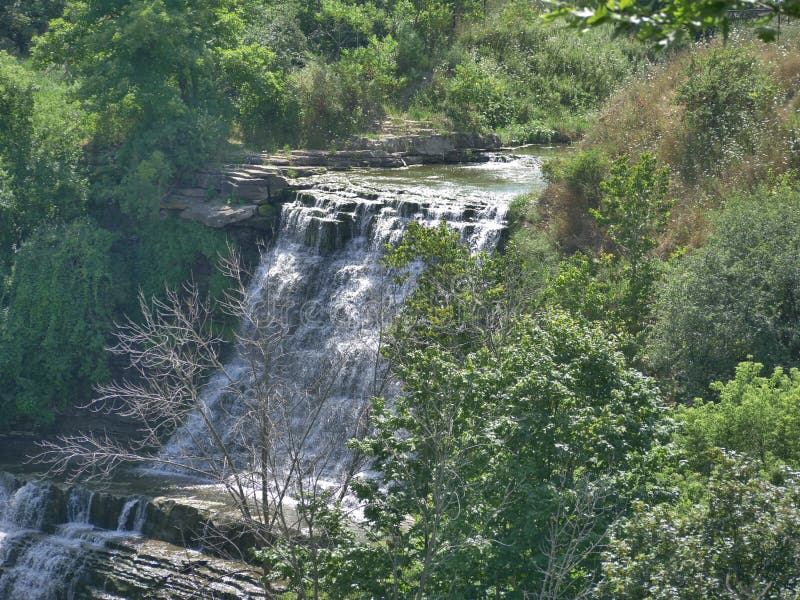 A Unique, Natural Multi-level Waterfall Stock Image - Image of ...