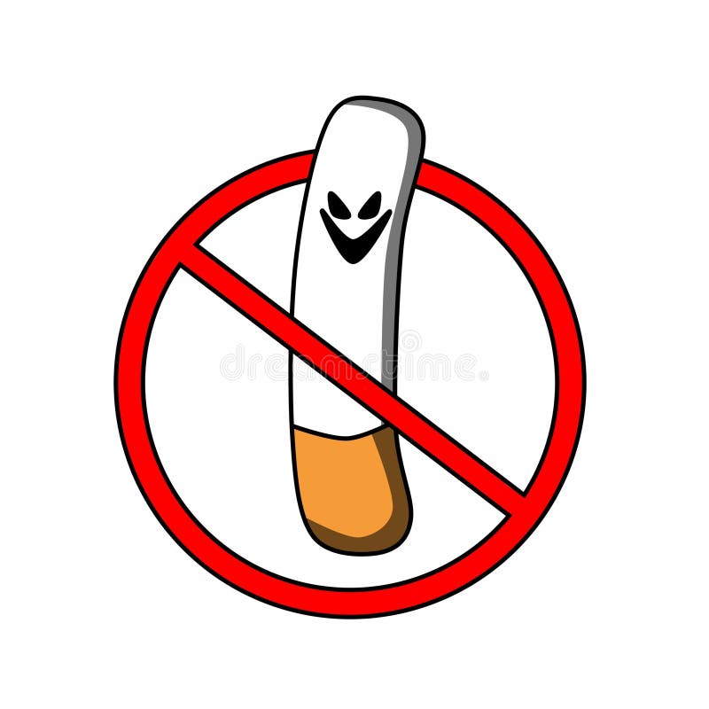 Unique no smoking sign stock illustration. Illustration of unique ...