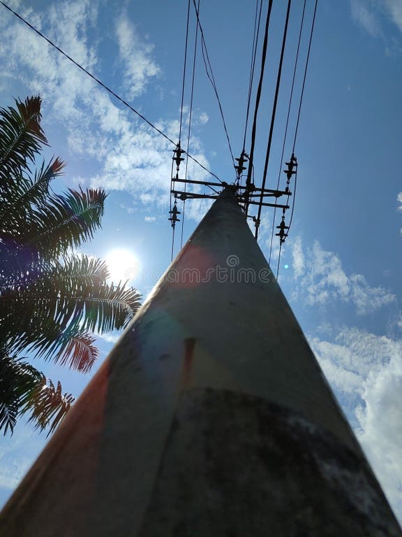 Unique Object : power pole stock image. Image of blue - 376524113
