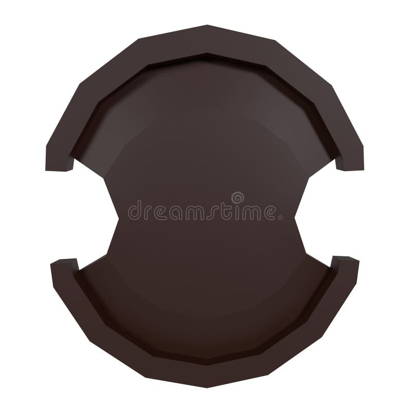 Unique Octagonal Black Plate Design Isolated on a White Background ...