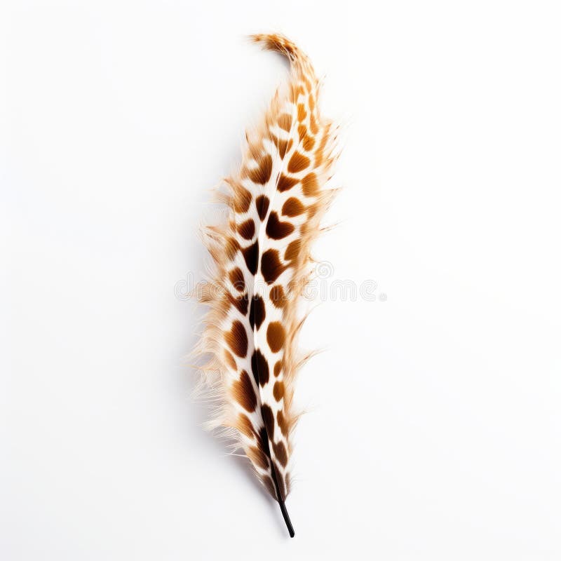 Giraffe Feather: Dotted Style on White Background Stock Illustration ...