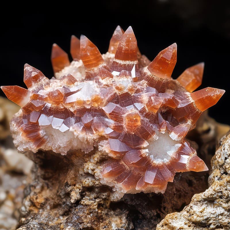 Orange Crystal with Branches of Carbamide and Polyvinyl Alcohol with ...
