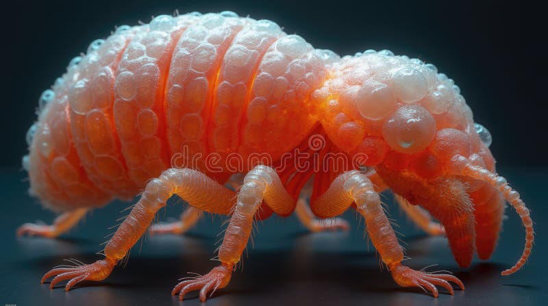A Unique Orange Insect Displays a Body Covered in Bubbles, Showcasing ...