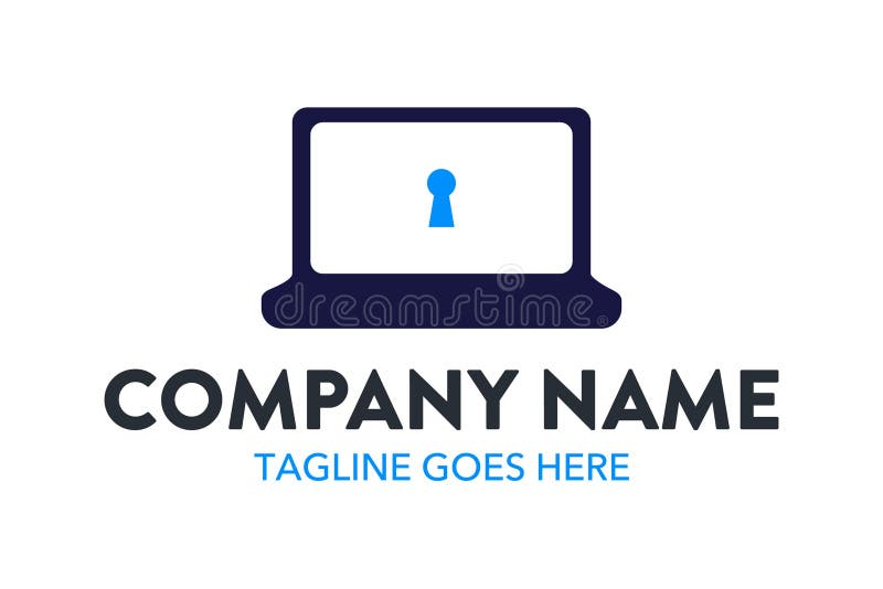 Unique and Original Computer and Networking Logo Template Stock Vector ...