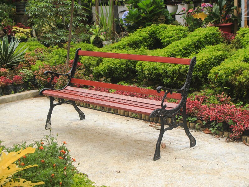 Unique Outdoor Chairs in the Park with Vintage Rustic Theme Stock Image ...