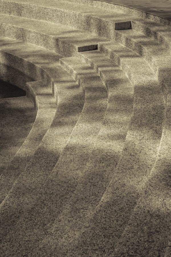 Unique Outdoor Stairs Forming in the Town Hall Park Stock Image - Image ...