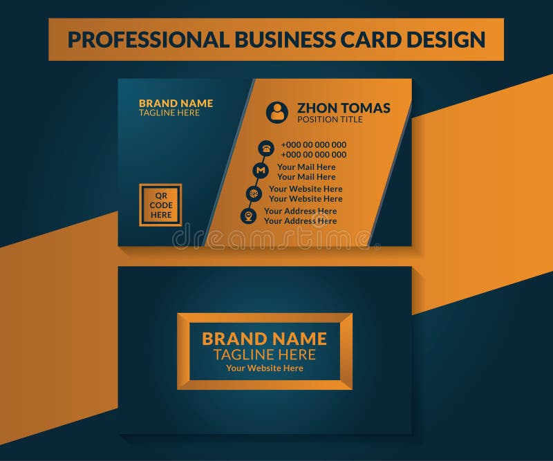 Unique Outstanding Gradient Color Business Card Design. Stock Vector ...
