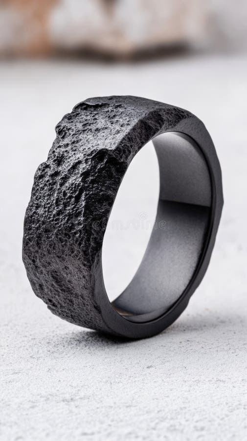 Unique Oxidized Silver Ring Showcasing Rough Organic Texture in ...