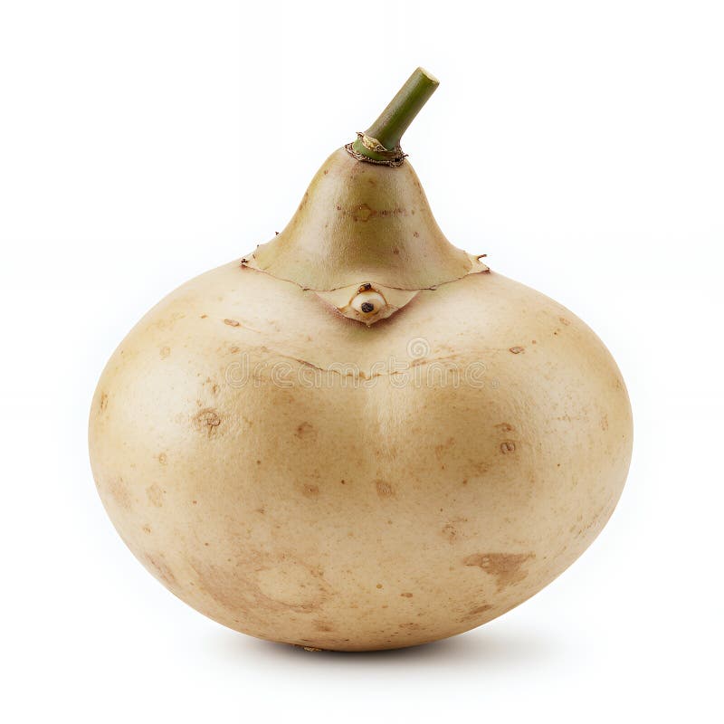 Unique Pale Beige Root Vegetable Studio Shot Stock Illustration ...