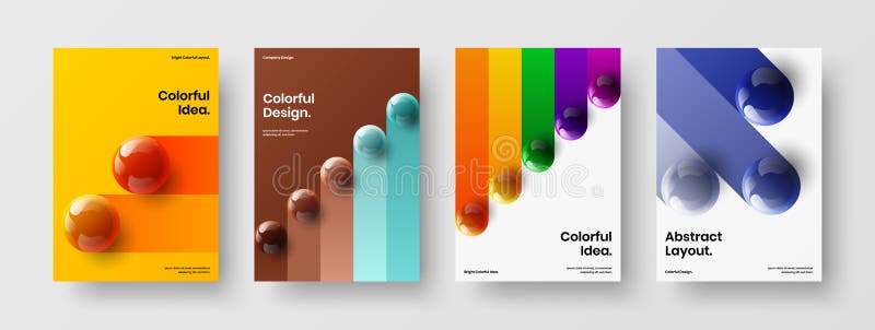 Unique Pamphlet Vector Design Layout Set Stock Vector - Illustration of ...