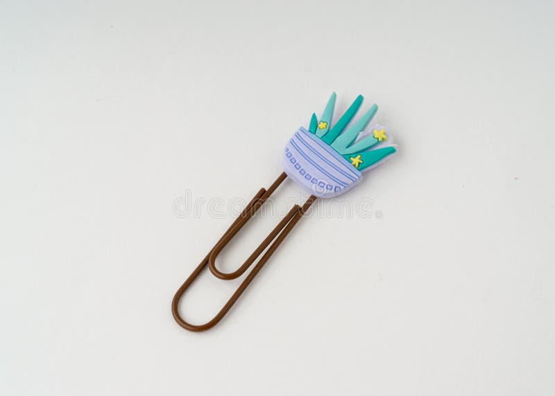 Unique Paper Clip Isolated on White Background Stock Image - Image of ...