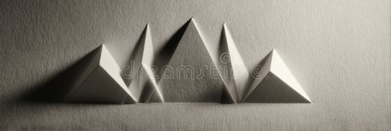 Tactile Paper Cut Style Bracket with Folded Shadows Creating an ...