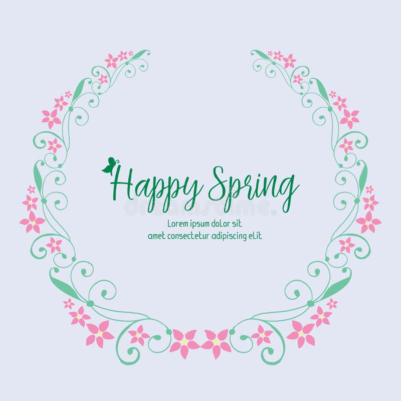 Unique Poster for Spring, with Pattern Background of Leaf and Floral ...