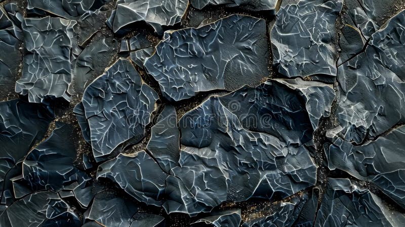 Unique Patterns of Cracked Dark Surfaces Illuminated by Sunlight in ...
