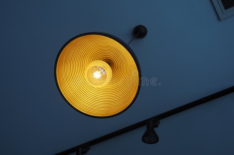Unique Pendant Light Enhances Modern Interior Design Aesthetics Stock ...