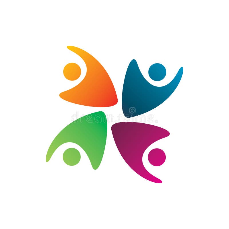 Creative Full Color People Community Swirl Logo Design Stock ...