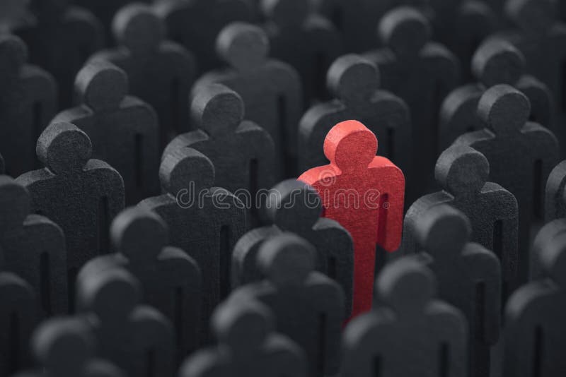 Unique person in the crowd stock image. Image of macro - 158524795