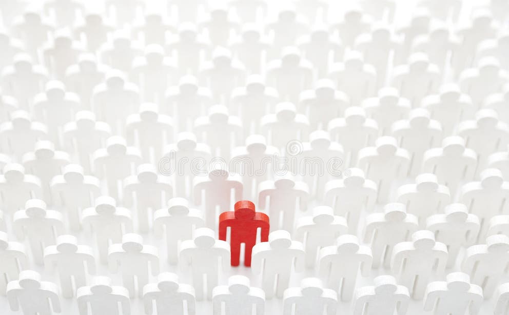 Unique person in the crowd stock image. Image of choice - 95310121