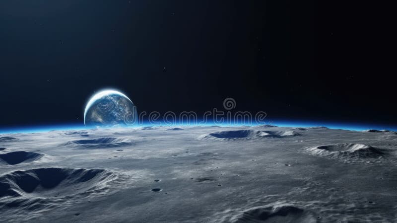 A Unique Perspective of Earth from the Moon S Surface. Ideal for ...